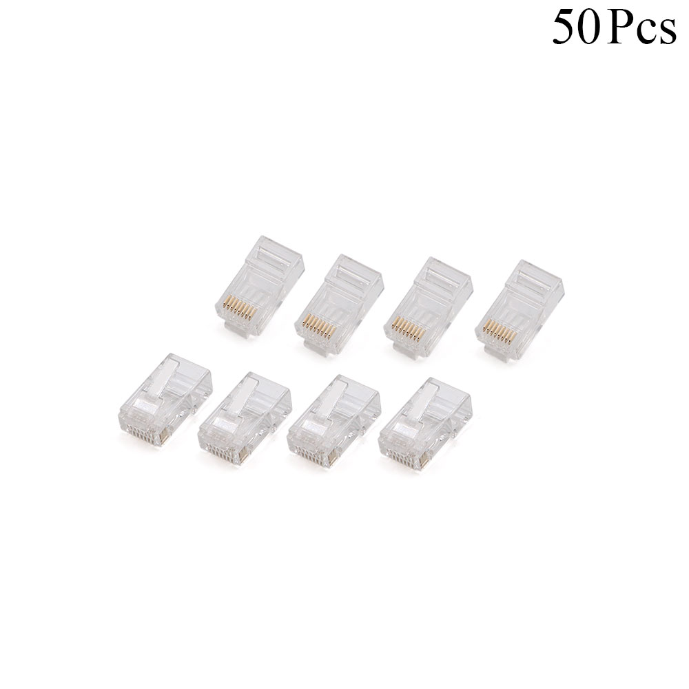 Network Plug | RJ45 CAT6 | 50pcs | Feed-Through | Electronics Katrangi ...