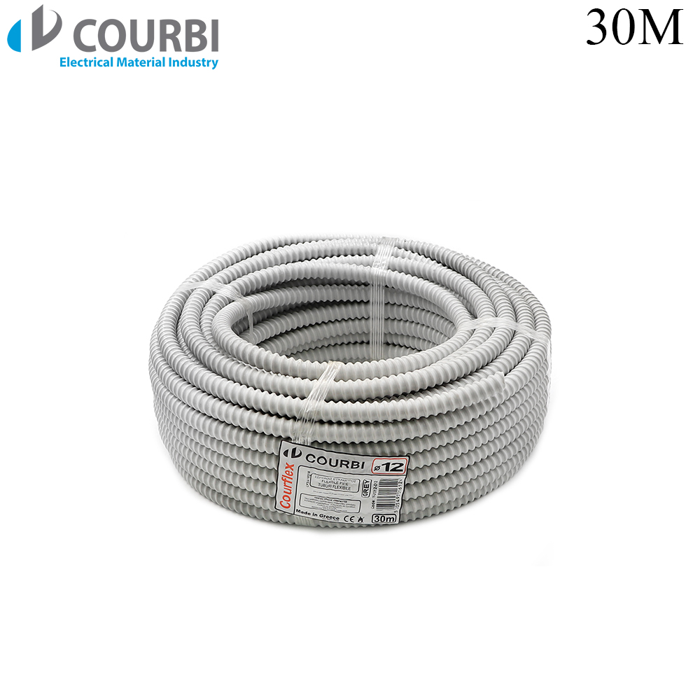 Cable Organizer | Flexible Spiral Tube | 12mm | 30M | Gray | Courbi | Electronics Katrangi Trading