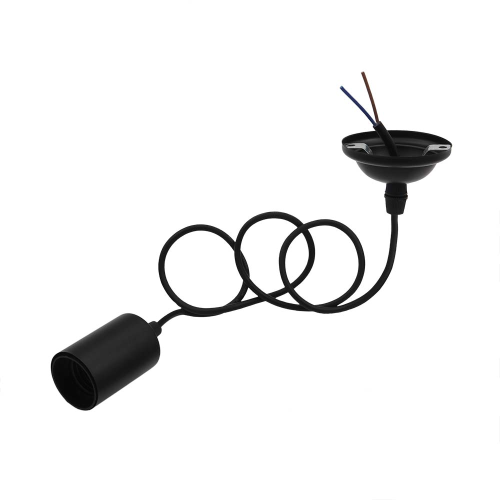 Pendant Bulb Socket | E27 | Metal Black | Electronics Katrangi Trading