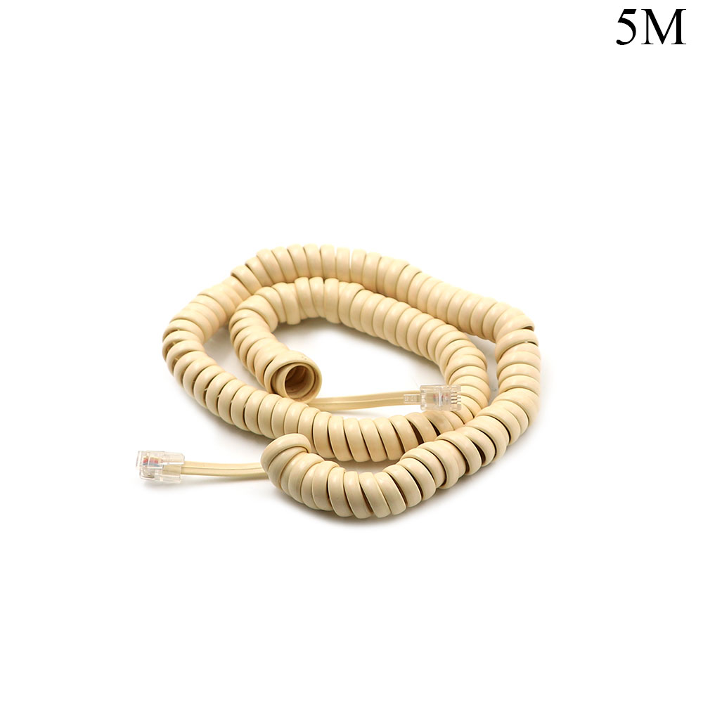 Telephone Cable | RJ9 4P4C | 4x Wire | 5M | Beige | Spring ...