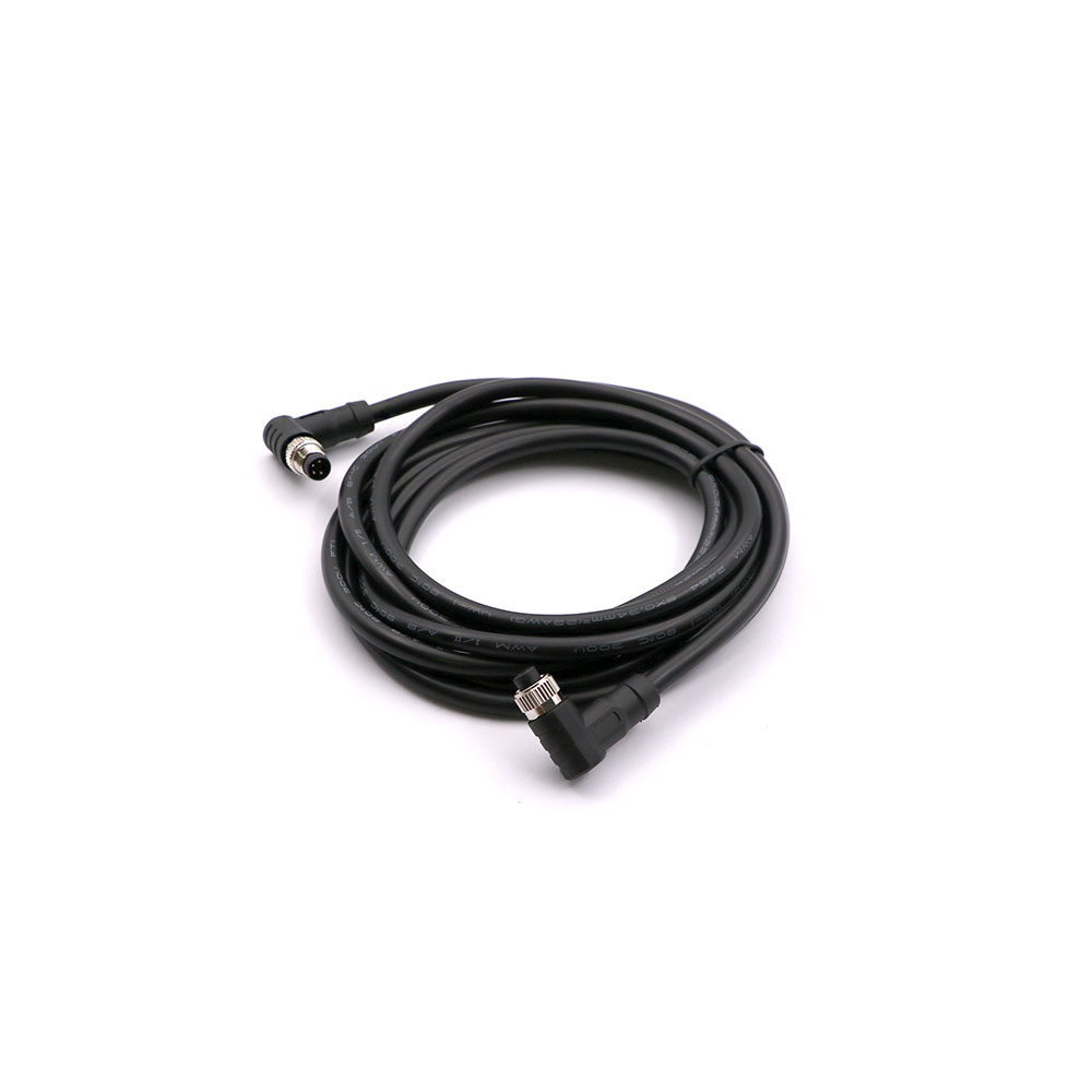 M8 Sensor Cable | 4-Pin | Male - Female | 90 Degree | 2M | IP65 ...