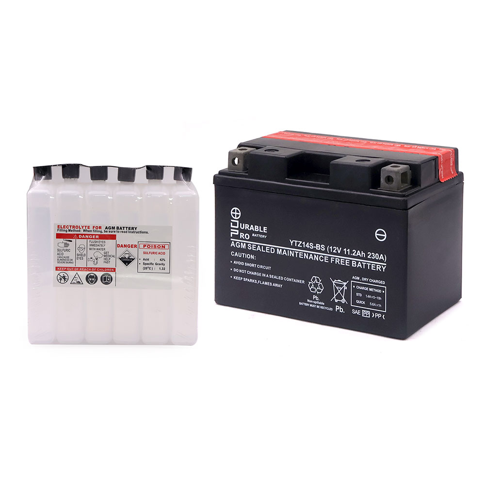 Motorcycle Battery | YTZ14S-BS Durable Pro| 12V 11.2Ah | Electronics ...